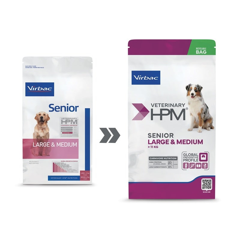 Croquette Virbac chien senior – Moyenne et Grande Race - Veterinary HPM